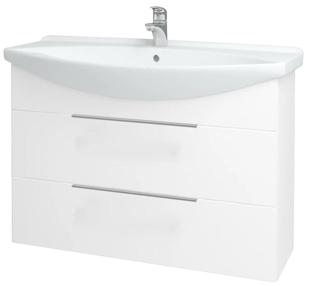 Dřevojas Koupelnová skříň TAKE IT SZZ2 105 Varianta: N01 Bílá lesk / Úchytka T02 / D14 Basalt