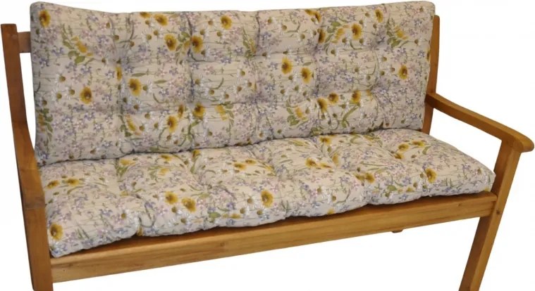 Axin Trading Polstr na zahradní lavičku 150x50 cm (sada) Polstr: Tmavě modrý melír