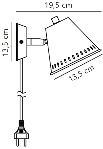 Nordlux - Nástěnné bodové svítidlo PINE 1xGU10/15W/230V