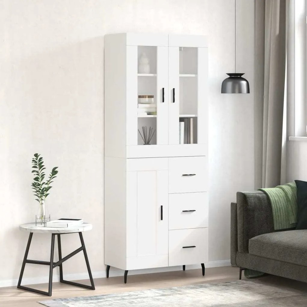 vidaXL Skříň highboard 69,5 x 34 x 180 cm kompozitní dřevo [3198676] Barva: hnědý dub