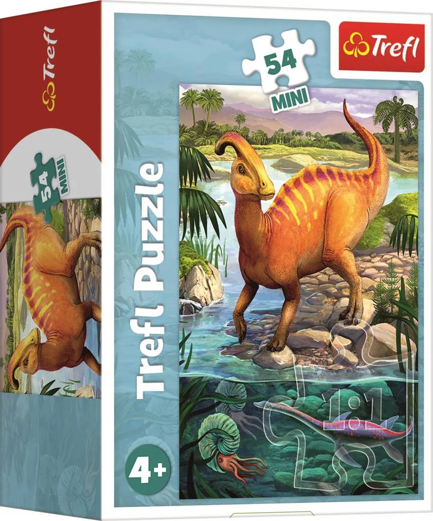 TREFL PUZZLE Úžasní dinosauři mini 20x13cm skládačka 54 dílků 4 druhy tr54194