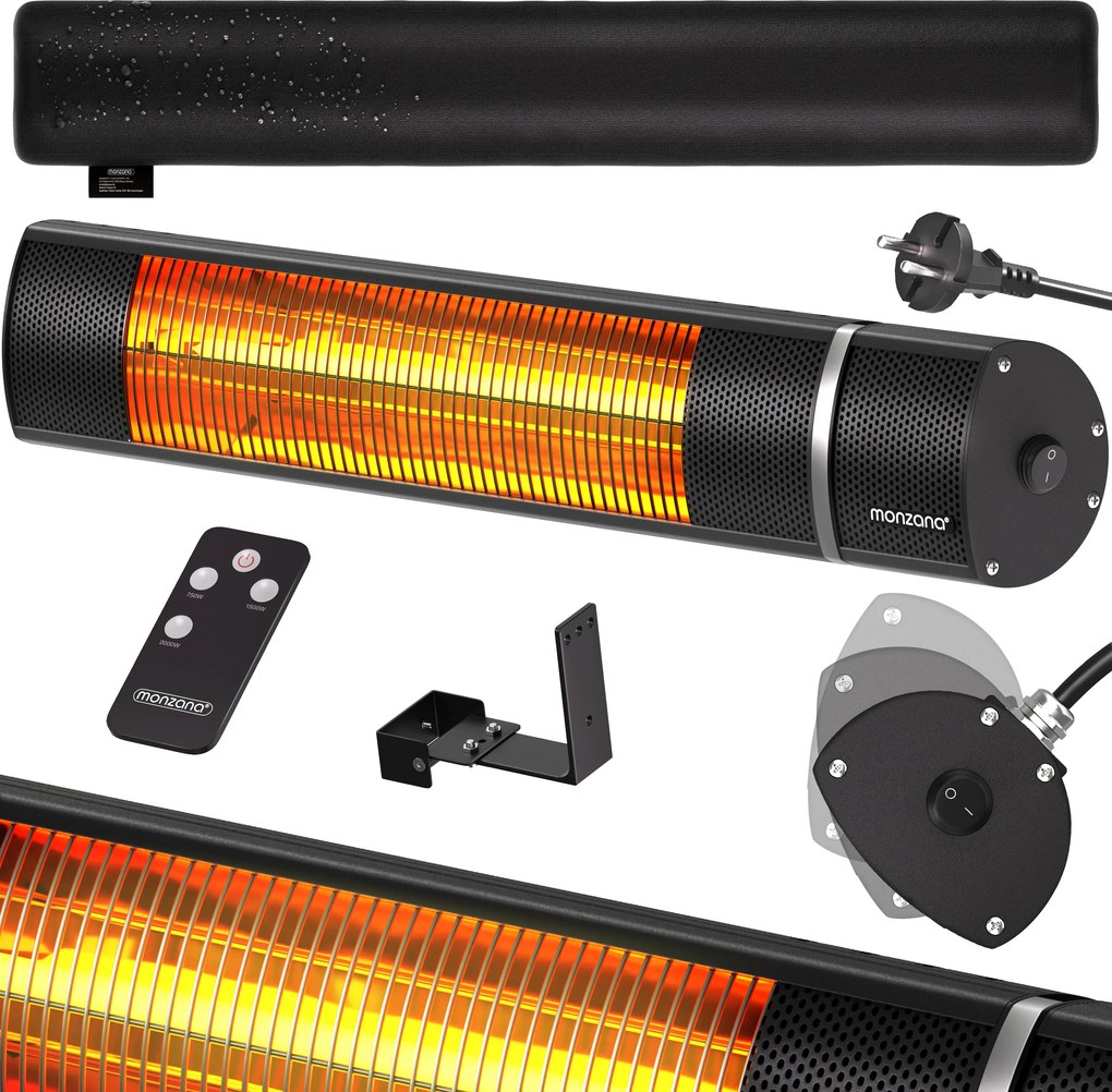 Infrazářič MZH2000 černý 2000W