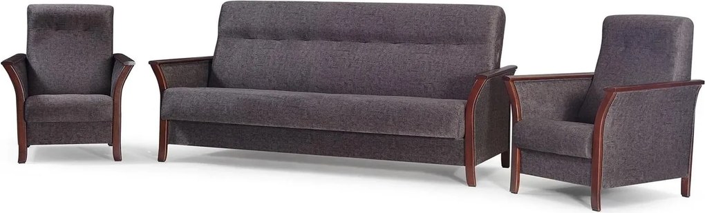 Sedací souprava Roko 3+1+1, tm.hnědá/ořech (argo 214/new braun)