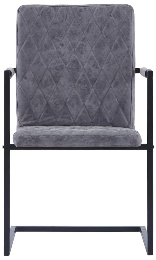 Konzolové jídelní židle 4 ks tmavě šedé umělá kůže,  278636