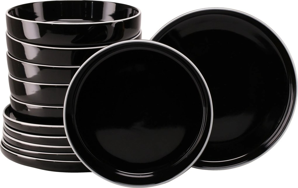 XXXLutz JÍDELNÍ SOUPRAVA Nordic Gourmet Schwarz 12dílné Creatable - Online Only nádobí - 007768069702