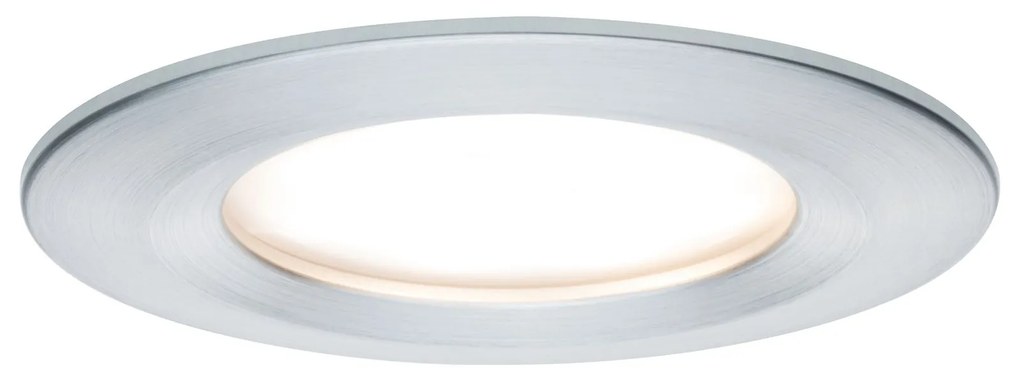 Paulmann 93901 Premium LED Slim Coin Satin, zápustná bodovka 3x6,8W LED 2700K stmívatelná, soustružený hliník, prům. 7,8cm, IP44