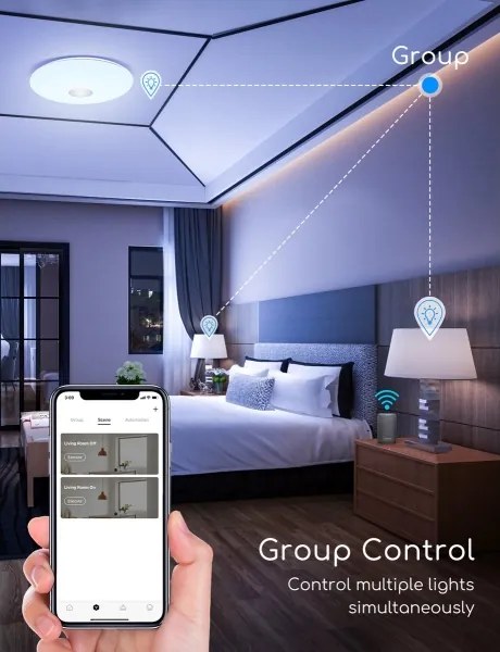Aigostar - LED RGBW Stmívatelné stropní svítidlo 18W/230V pr. 34 cm Wi-Fi