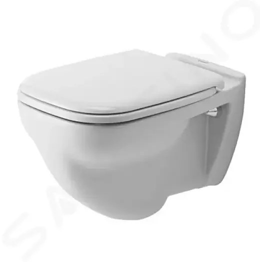 DURAVIT - D-Code Závěsné WC, ploché splachování, alpská bílá (22100900002)