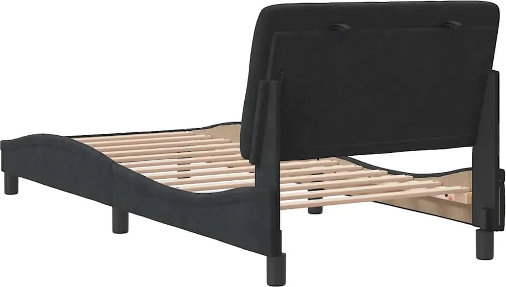 Rám postele bez matrace černý 90x190 cm samet 3207895