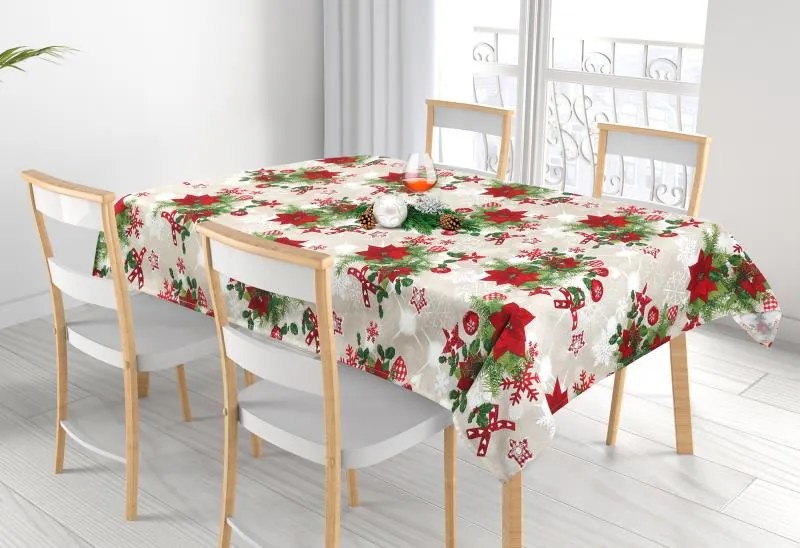 Bellatex Ubrus VÁNOCE Červená 100x100 cm