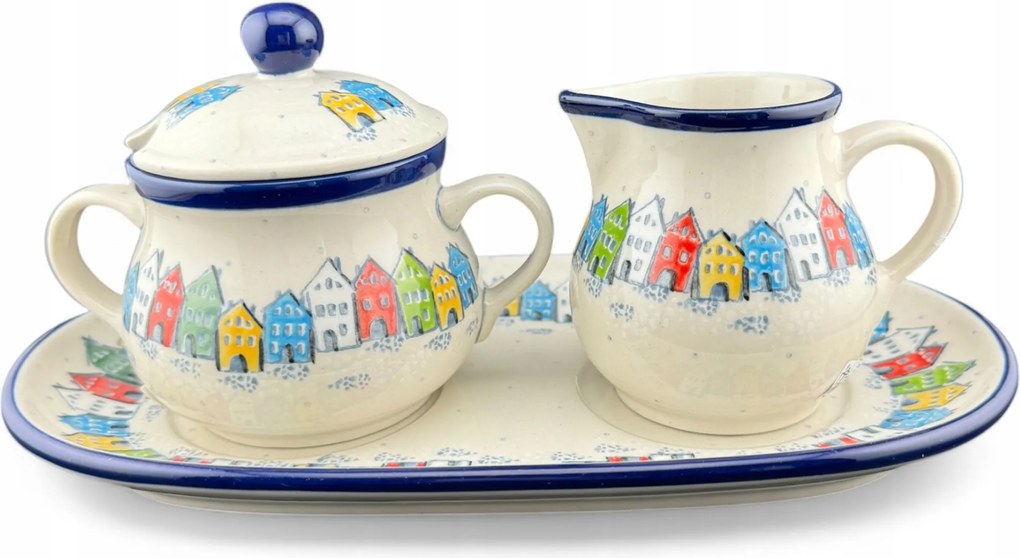 Komplet cukřenka mléčenka Unikát Kamenice U4881, G2 Bolesławiec