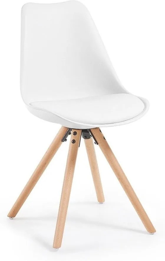 Bílá židle s bukovými nohami loomi.design Lumos
