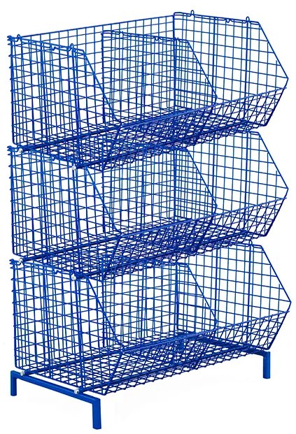 FEROPLAST spol. s.r.o Průmyslový úložný koš KS8, kompletní set 3 košů na pevných nohách