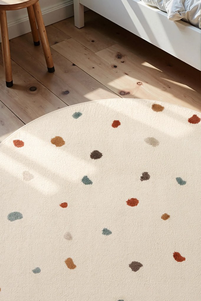 Hanse Home, Dětský koberec Adventures 106210 Cream Multicolor kruh, 160x160 (průměr) kruh, bílá, dětský pokoj