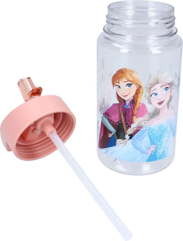 Dívčí plastová láhev na pití Ledové království - Frozen - s integrovaným brčkem