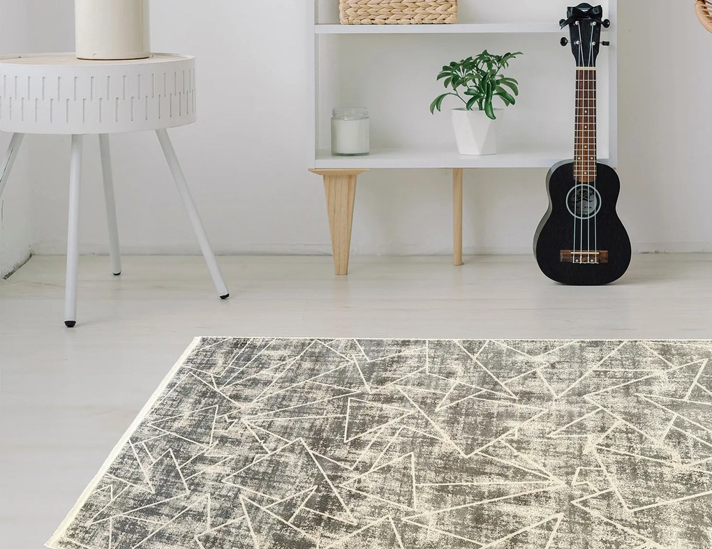 BE Koberec Creante 55064 GREY - šedý obdélníkový Rozměr: 80x150 cm