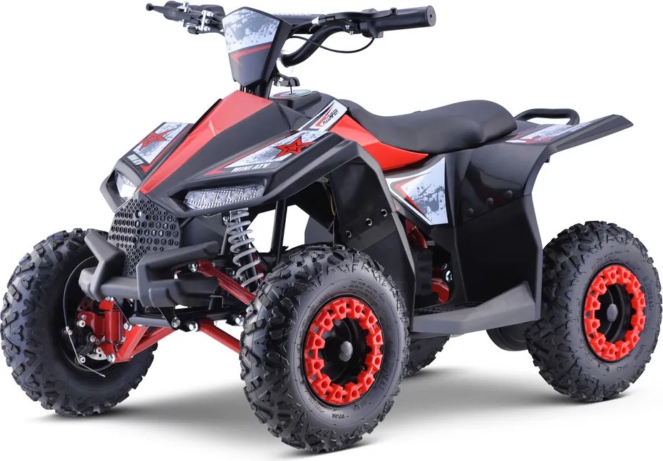 Ramiz Čtyřkolka na baterie E-STAR červená 35 km/h + motor 1000W + nafukovací kola + nastavení sedadla