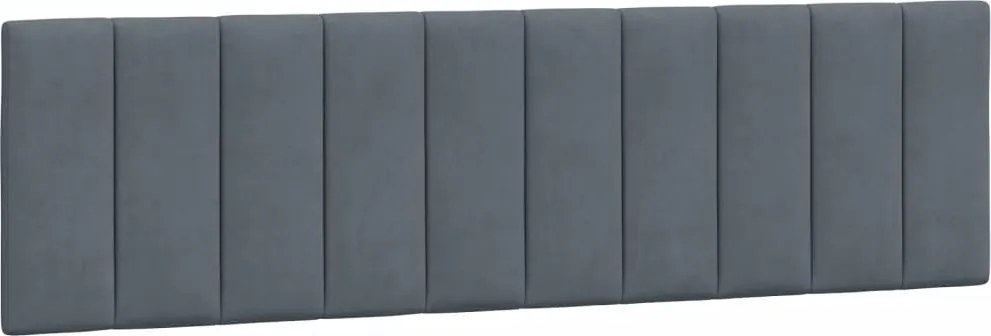 Postel s matrací Hanko tmavě šedá 180 x 200 cm samet 3208611