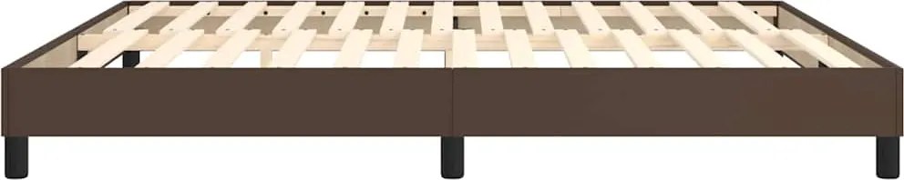 Rám postele s boxspringem hnědá 180 x 200 cm umělá kůže 3120715