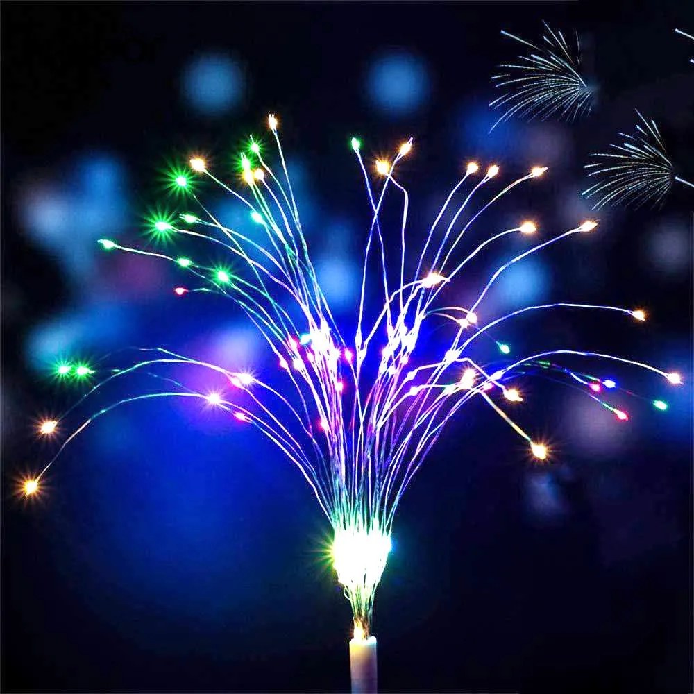 LED dekorativní světlo Firework lamp, ohňostrojový stromeček, 48cm Barva: Teplá bílá