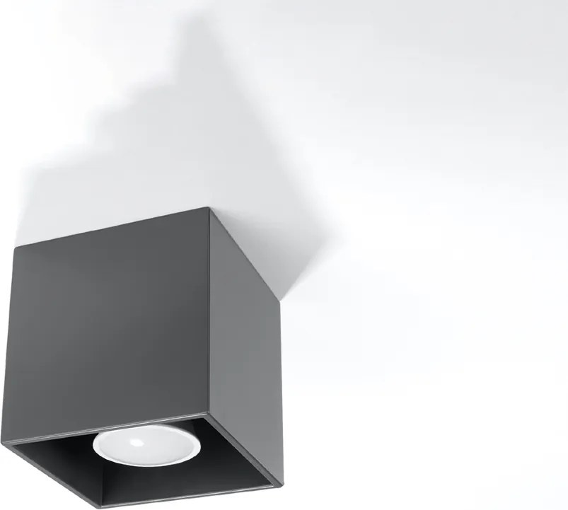 Sollux Lighting Stropní lampa QUAD 1 antracitová