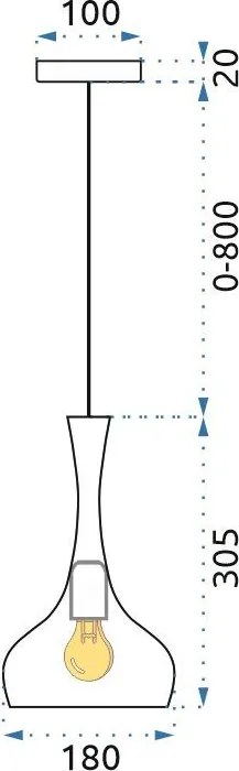 Toolight Toolight, závěsné zrcadlové svítidlo 1xE27 APP281-1CP, chromová, OSW-00868