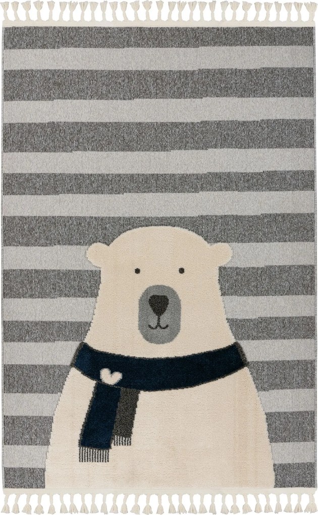 Obsession, Dětský kusový koberec My Fano 398 Bear, 120x170, šedá, dětský pokoj