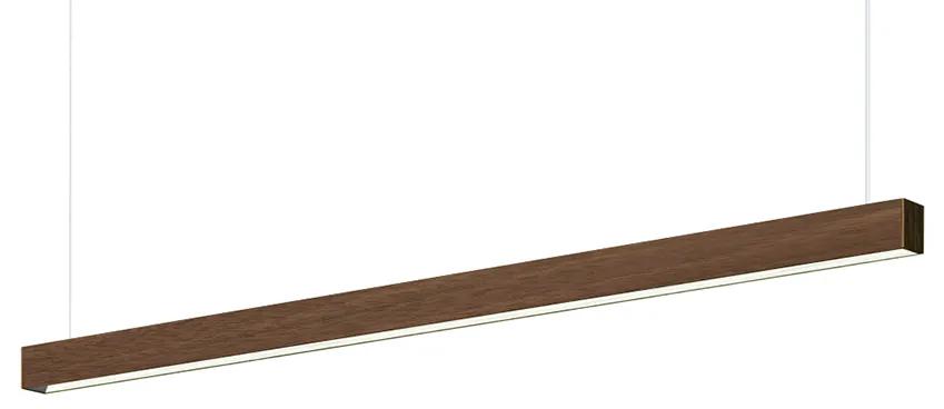 Lineární závěsné svítidlo ze dřeva Square Dekor: Ořech, Délka: 1640 mm, Teplota chromatičnosti / Stmívání: 3000 Kelvinů / Stmívatelné Casambi