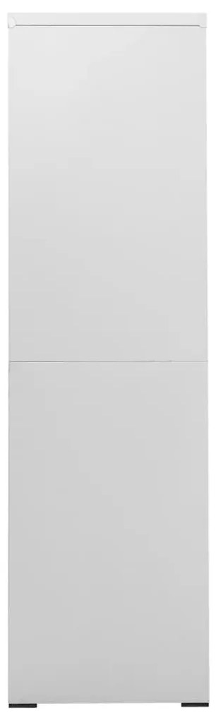 Kancelářská skříň světle šedá 90 x 46 x 164 cm ocel - Default Title