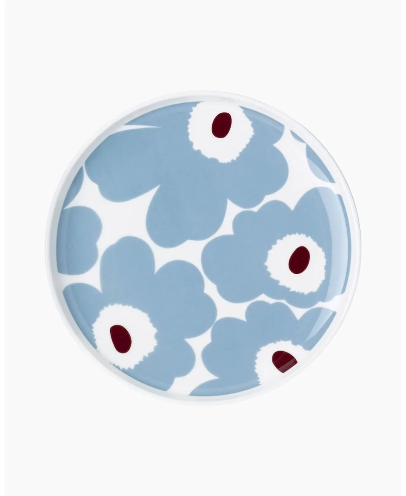 Servírovací talíř Oiva Unikko Wine Red 20 cm Marimekko