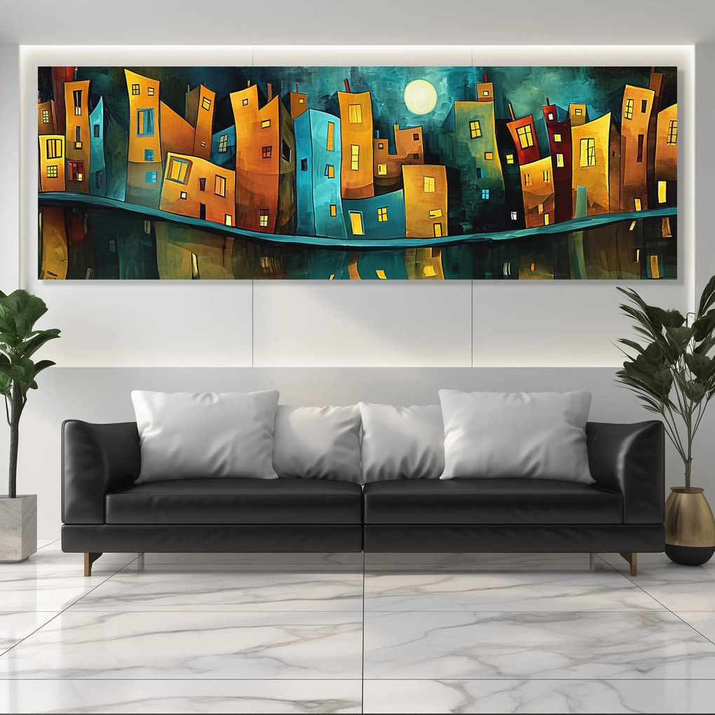 Obraz na plátně - Šikmé cesty v La Rochelle FeelHappy.cz Velikost obrazu: 240 x 80 cm