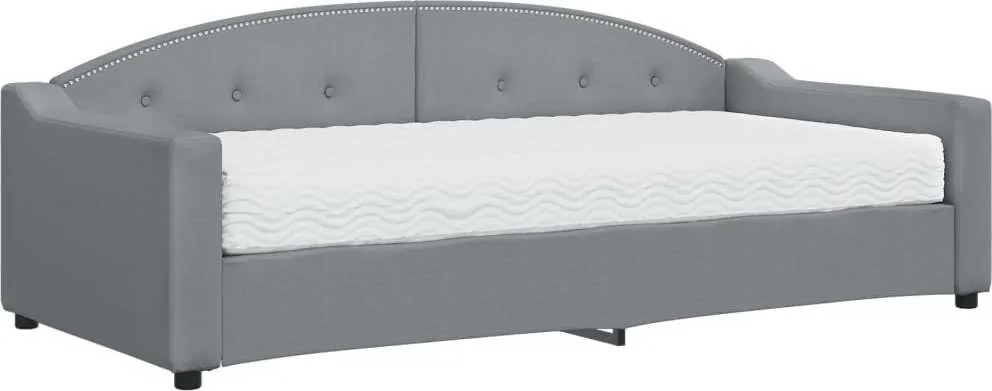 vidaXL Válenda s matrací 90 x 200 cm textil [3197512] Barva: Tmavě šedá