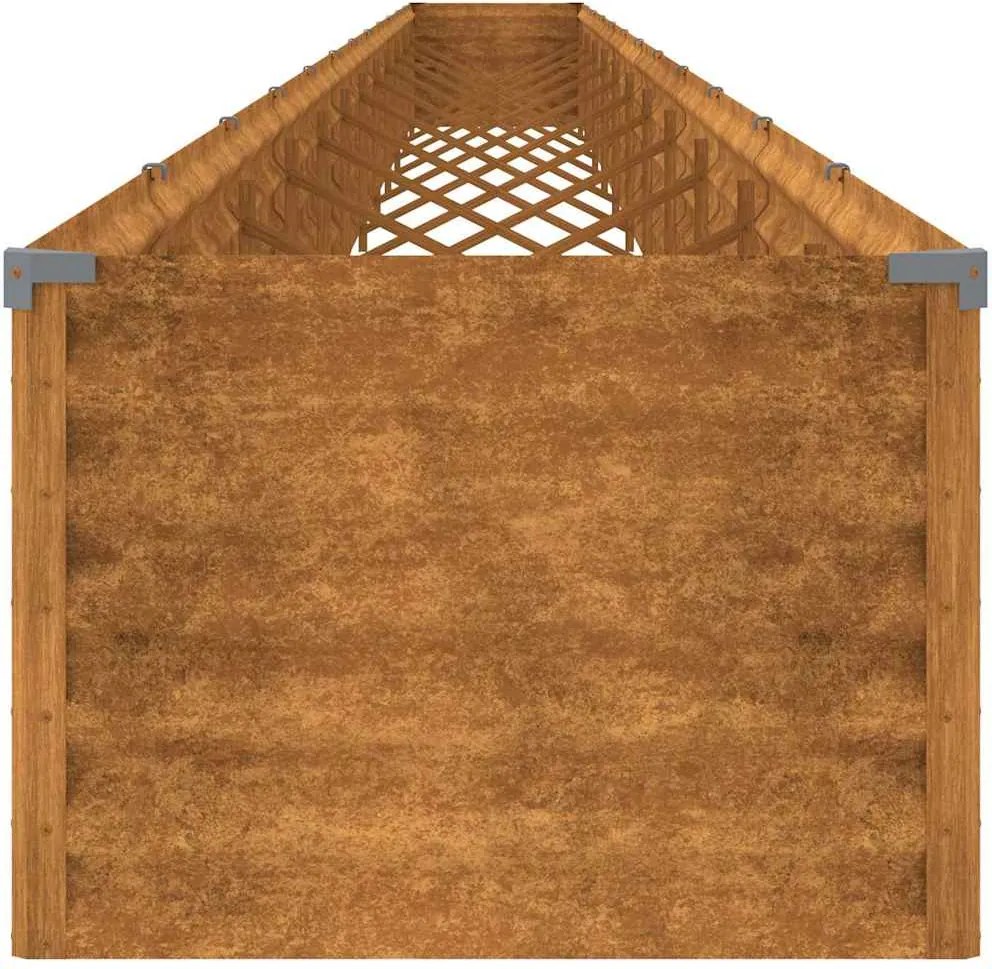 Zahradní vyvýšený záhon 1 152 x 50 x 36 cm cortenová ocel 151983
