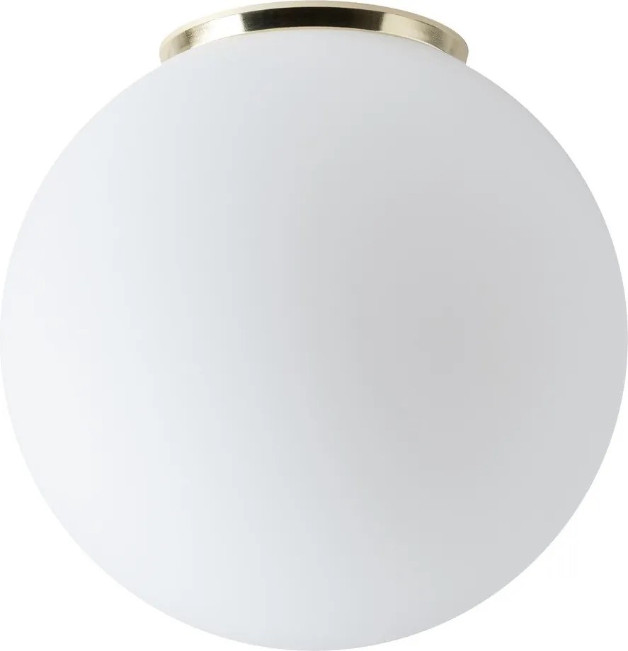 OS STY45002 STYX 3 stropní/nástěnné skleněné svítidlo mosaz / bílá IP65 25W E27 - OSMONT