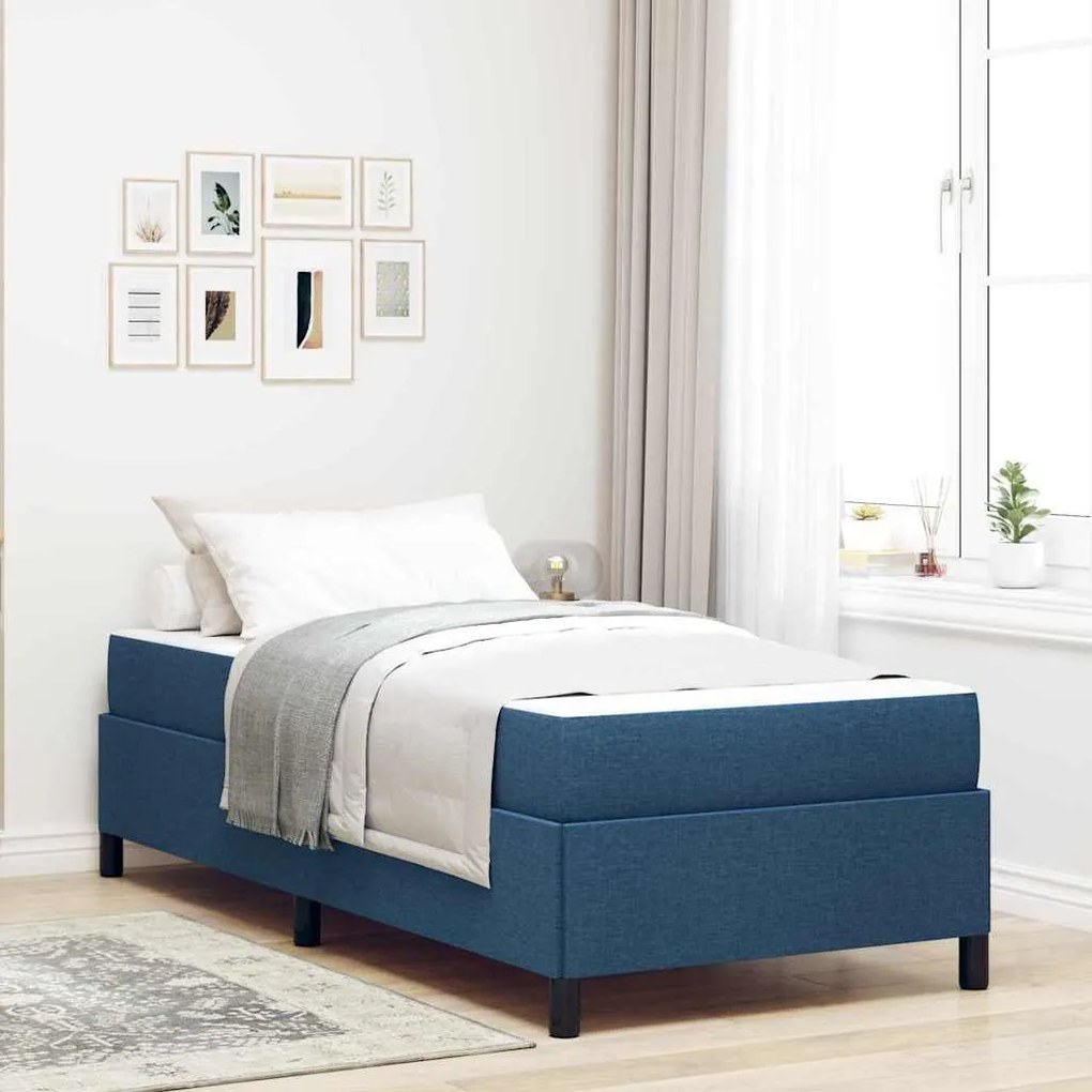 Postel s boxspringem Modrá 80 x 200 cm textil 3398821