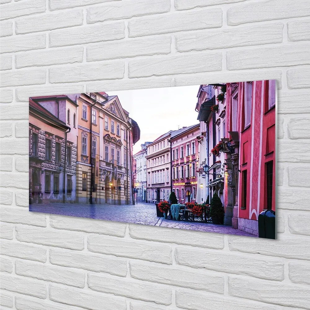 Obraz na skle Krakow Old Town 125x50 cm