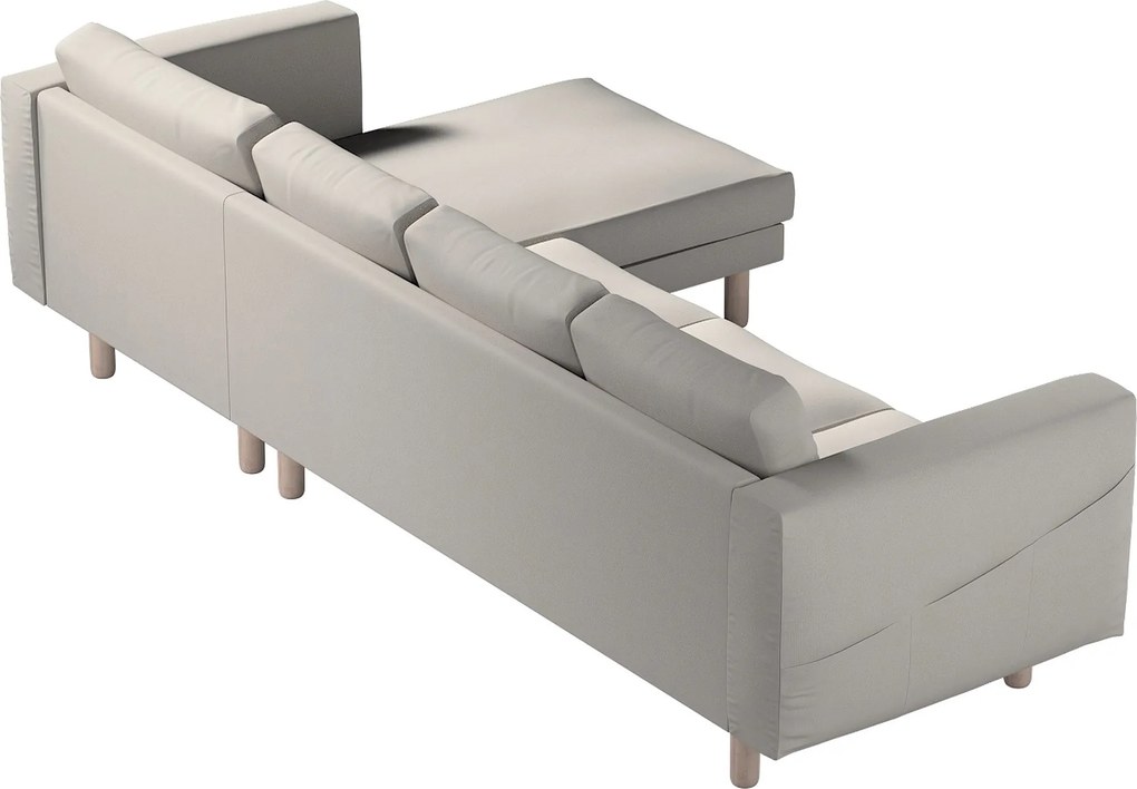 Potah na pohovku IKEA Norsborg 4-místná se šezlongem barva šedá látka pletený vzor