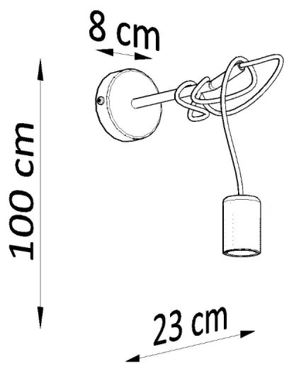 EDISON Nástěnné světlo, černá SL.0373 - Sollux