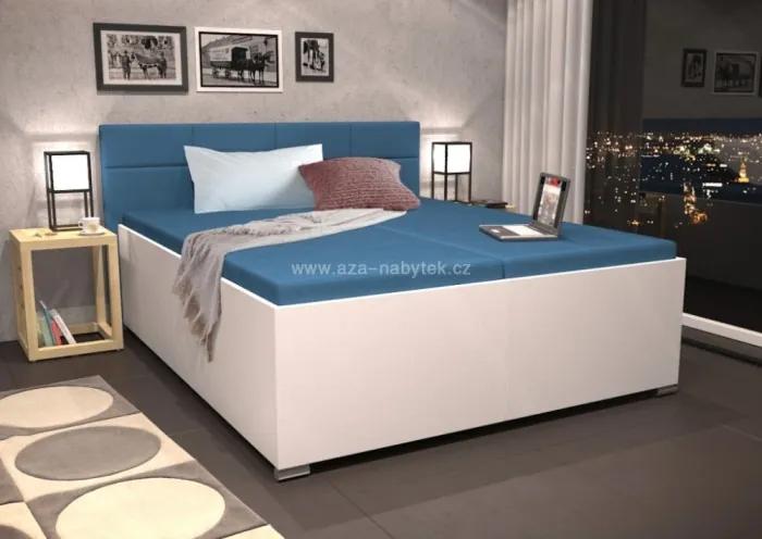 Laura vysoká čalouněná postel 220x220 cm Nadrozměrná 1500 barev