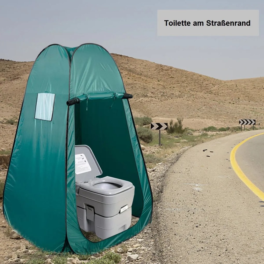Costway Skládací sprchový a převlékací stan – 120 × 120 × 190 cm, maskovat