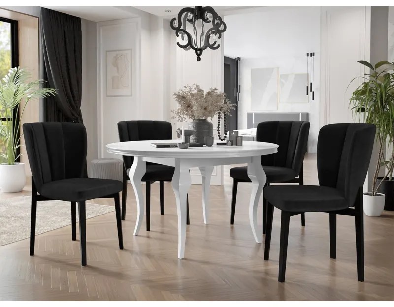 Moderní čalouněná židle ST106, Barva:: Baloo 2086, Barva: černá