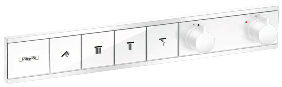 Hansgrohe Rain Select - Podomítkový termostatický modul pro 4 spotřebiče, matná bílá 15382700