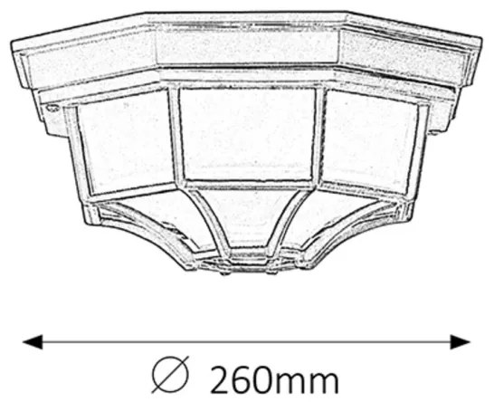 Rabalux 8346 - Venkovní stropní svítidlo MILANO 1xE27/100W/230V IP44