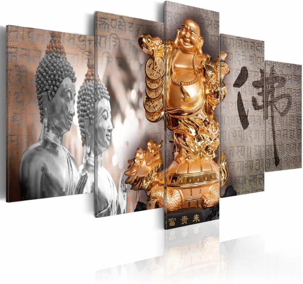 Obraz na plátně Bimago - Smile to Buddha! 100x50 cm