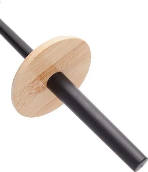 Erga Madera, toaletní WC kartáč na postavení, černá-hnědá, ERG-YKA-P.MADERA-BLK