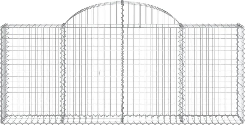 Klenuté gabionové koše 12ks 200x30x80/100 cm pozinkované železo 3146099