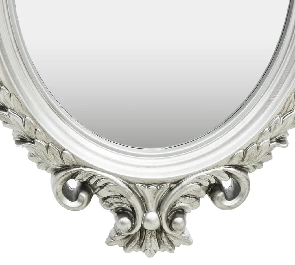Nástěnné zrcadlo zámecký styl 56 x 76 cm stříbrné - Default Title