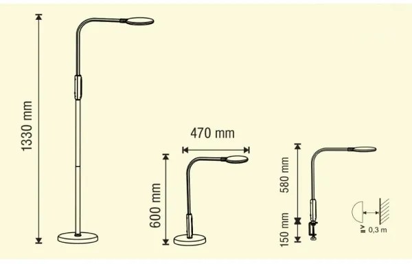 LED Stmívatelná lampa 3v1 LED/12W/230V černá CRI 90 + dálkové ovládání