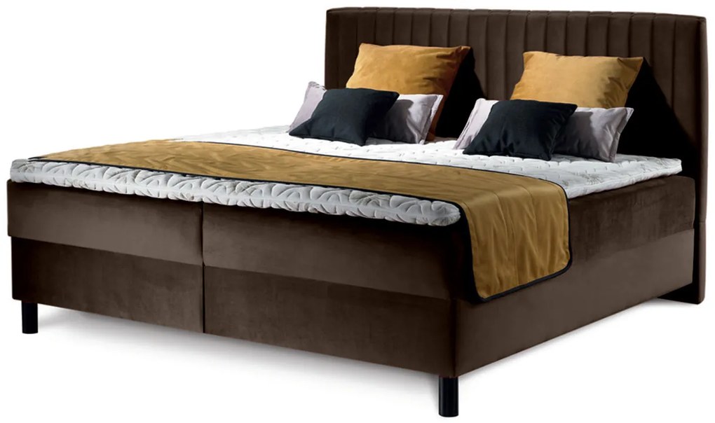 ND Reto Boxspring 160x200cm hnědá