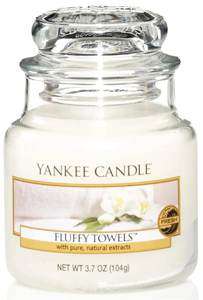 Yankee Candle Svíčka Yankee Candle 104gr - Fluffy Towels, bílá barva, sklo, vosk